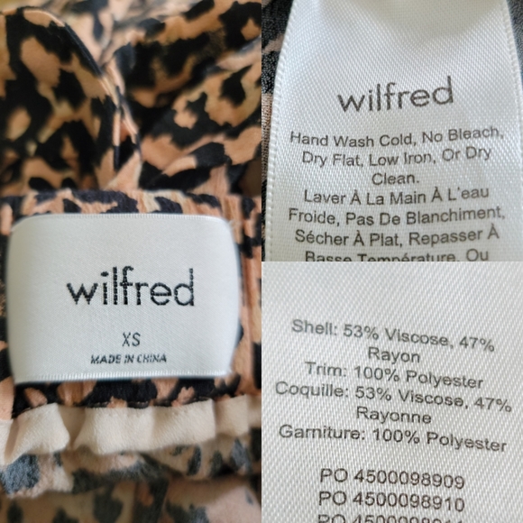 Wilfred | Pants & Jumpsuits | Wildred Faun Leopard Print Wide Leg Pant ...